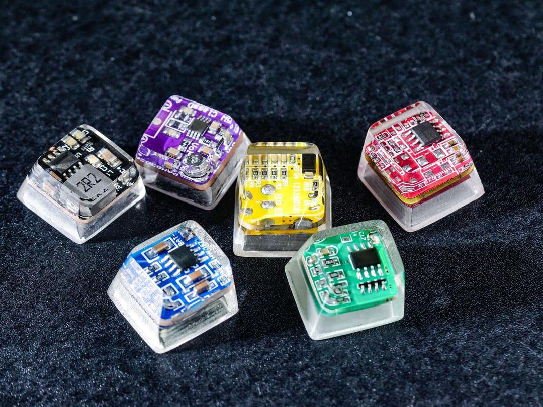 Recycled Circuit Board Resin Artisan Keycap for MX Cherry Switch, Eco ...