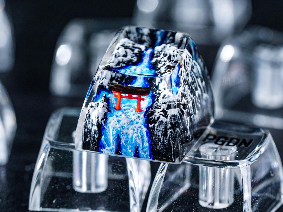 Winter Torii Gate Artisan Keycap, Japanese Landscape Resin Keycap for ...
