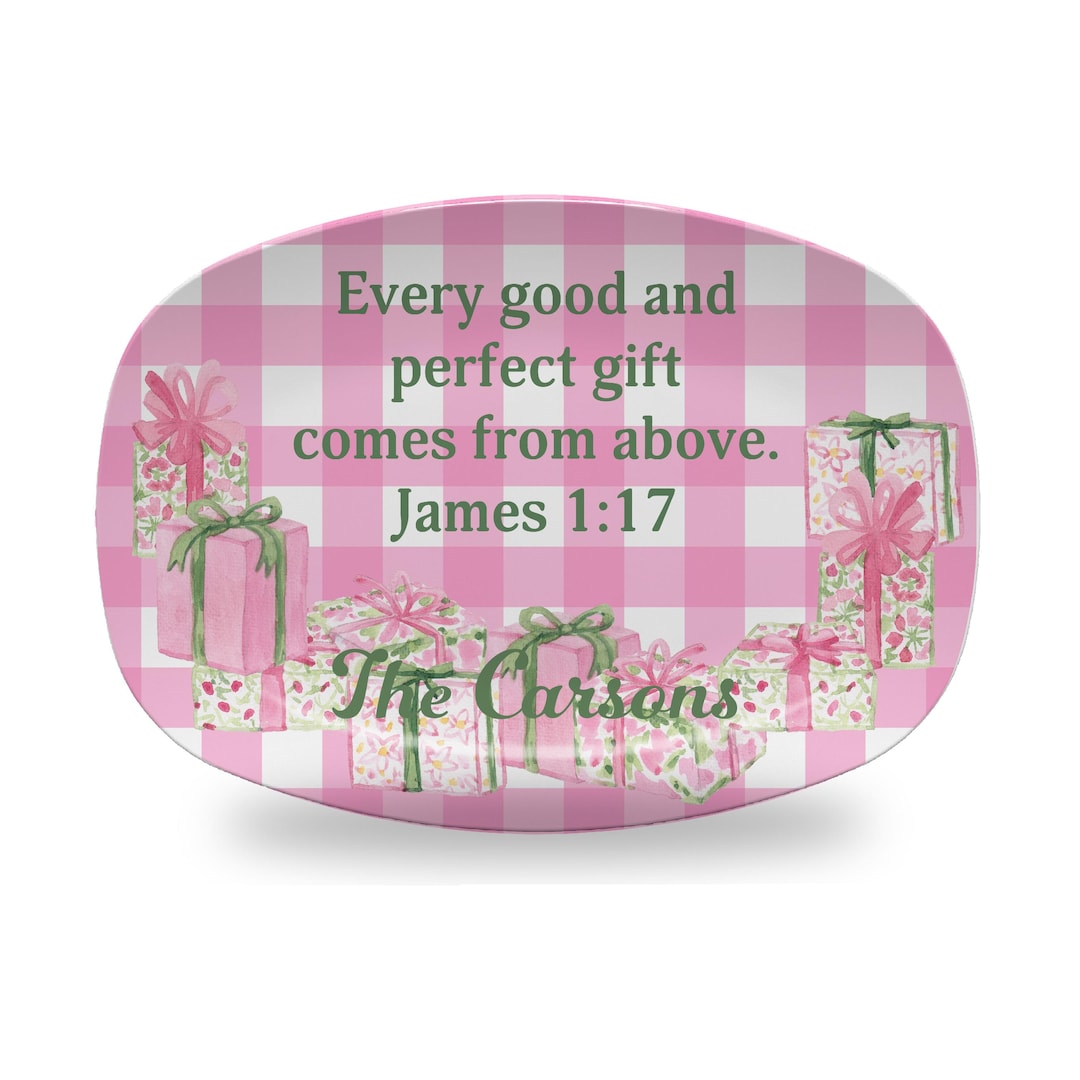 Every Good and Perfect Gift Platter, Personalized Bible Verse Platter ...