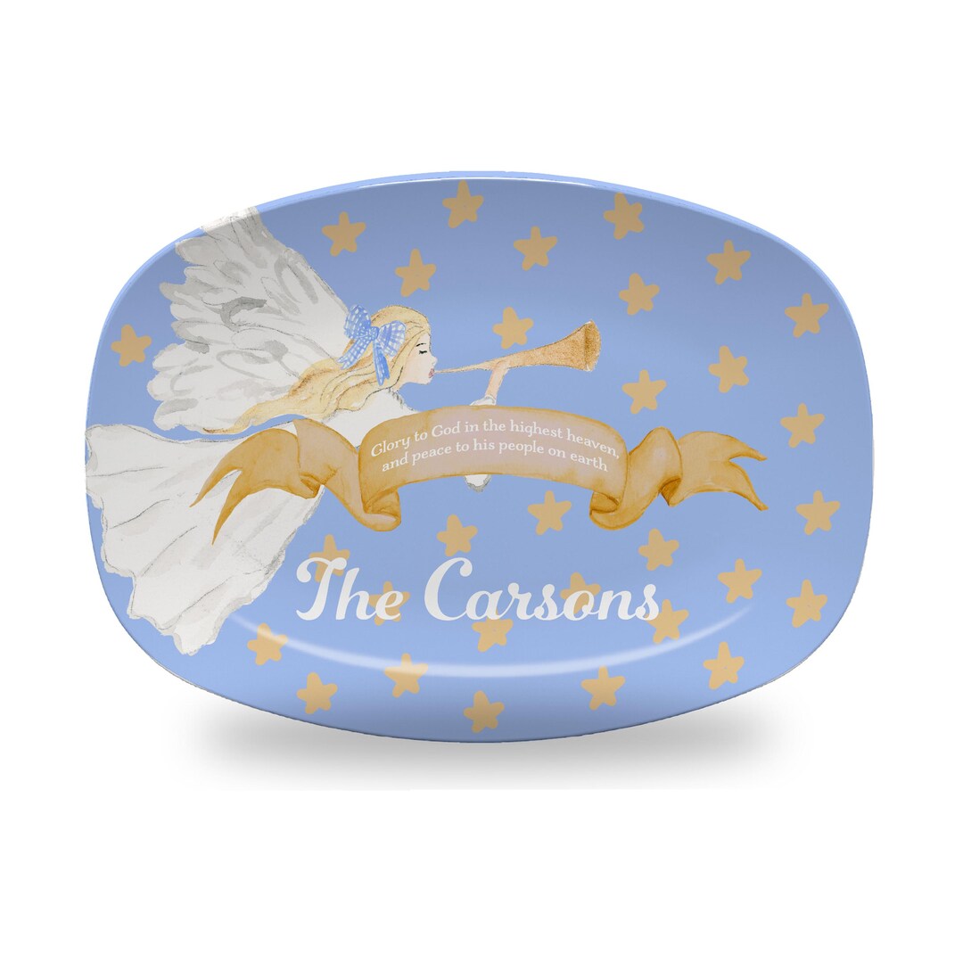 Glory to God Christmas Platter, Personalized Bible Verse Platter, Last ...