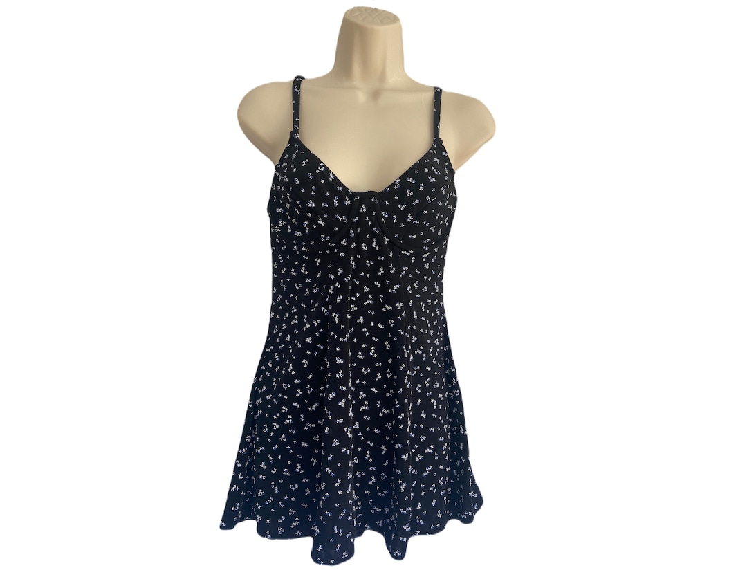 80s Swimsuit, Modest Retro Swim Dress. US 6. 8 - Etsy