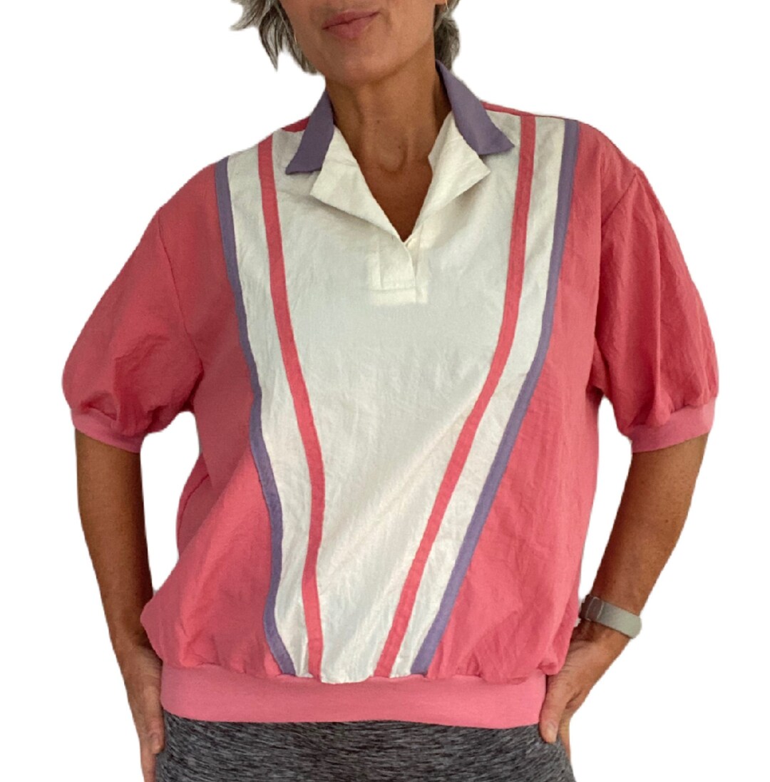 Vintage 80s Athleisure Pullover Top: Retro Loungewear (L-XL) - Etsy