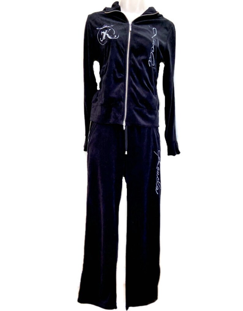Vintage Velvet Tracksuit, Y2K Style Koucla Velour Sweatsuit, Vintage ...