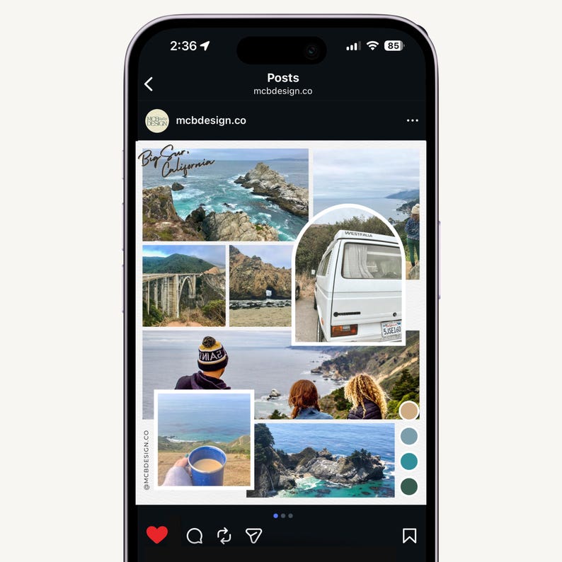 Digital Download: Canva Social Media Mood Board Templates, Seamless ...
