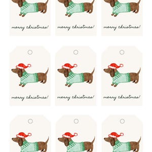 Cute Christmas Gift Tags – Printable Holiday Tags | Instant Digital ...