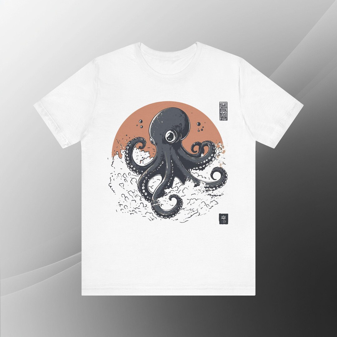 Vintage Japanese Octopus T-shirt | Traditional Ukiyo-e Tako Art ...
