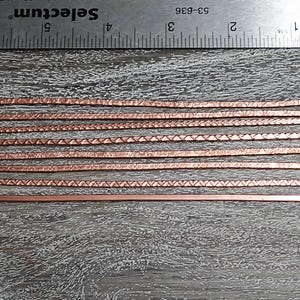 Handmade Textured Copper Jewelry Wire, Gallery Wire, 6 3/4'' - Etsy