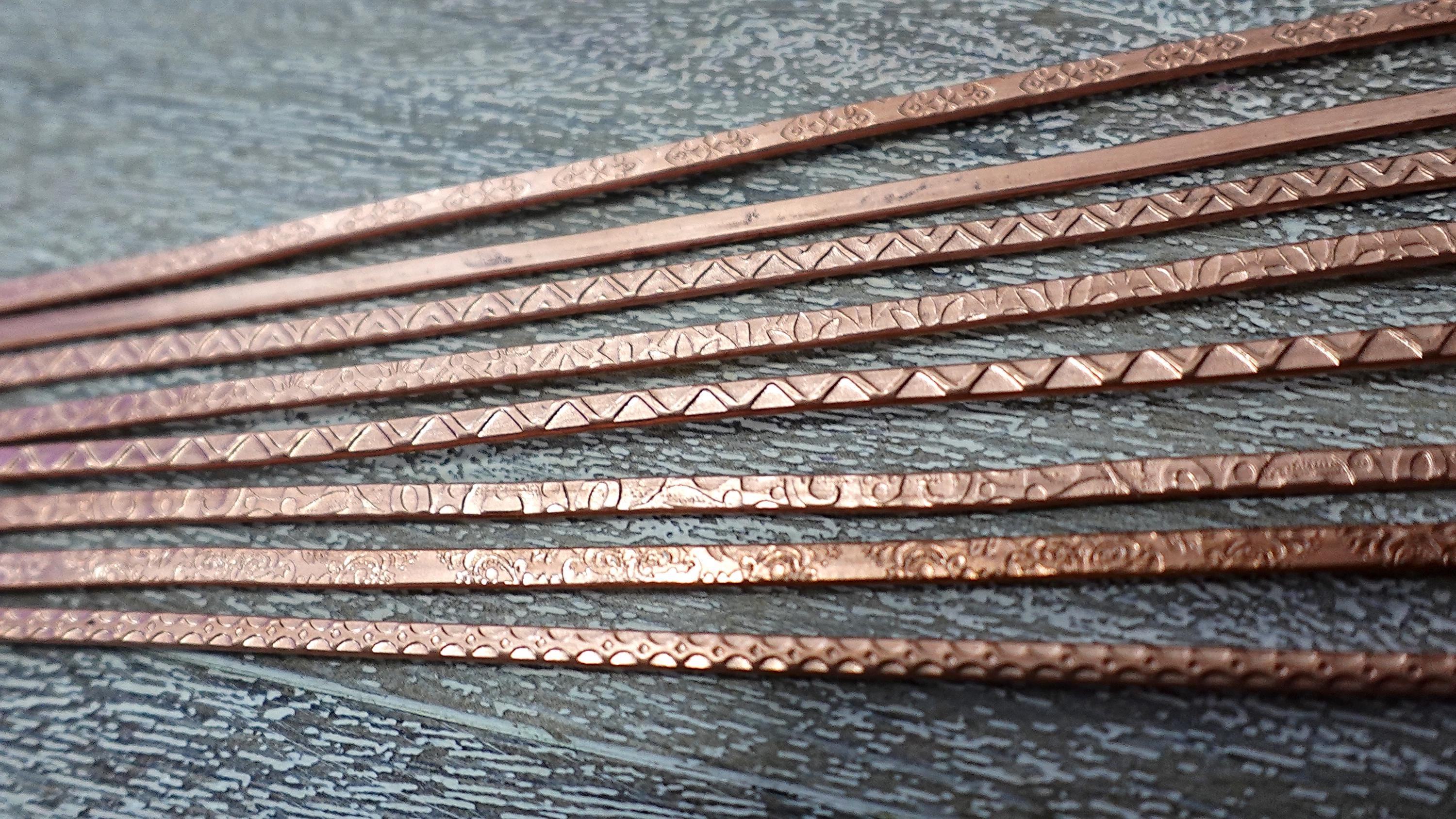 Handmade Textured Copper Jewelry Wire, Gallery Wire, 6 3/4'' - Etsy