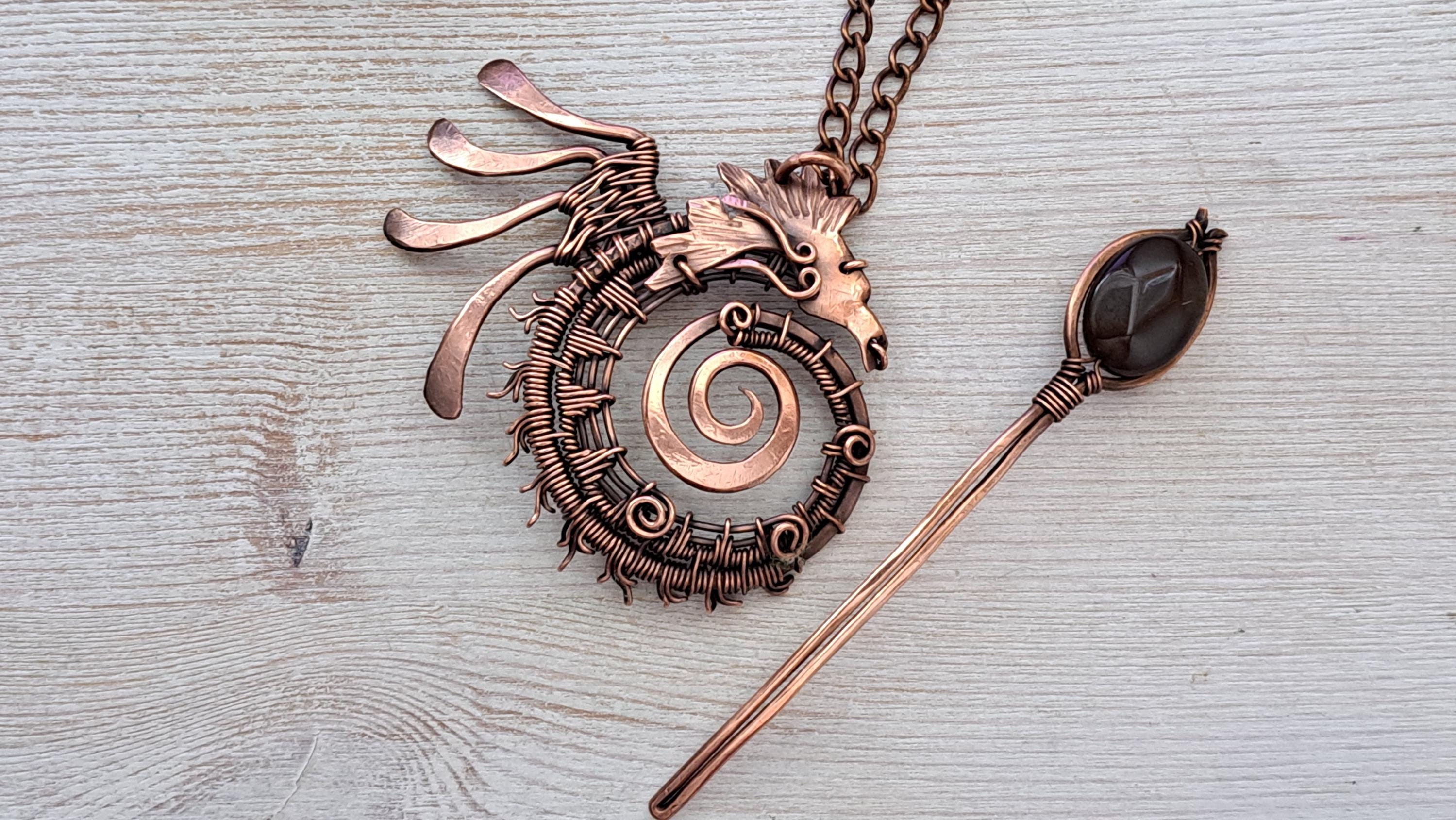Dragon With Agate Bead Pendant, Brooch, Pin. Printable Template for My ...