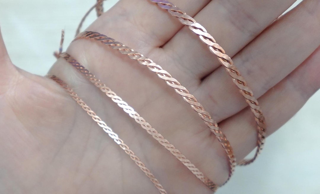 3ft, Swirl Raw Copper Strip, Three Twisted and Rolled Wire, Choose Your ...