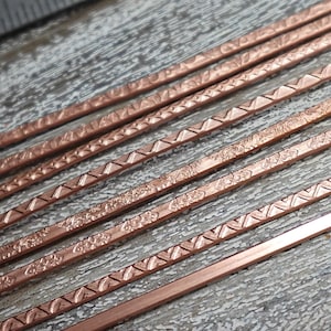 Handmade Textured Copper Jewelry Wire, Gallery Wire, 6 3/4'' - Etsy