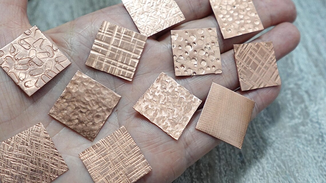 Hand-hammered Patterned Copper Sheet, Choose Your Size, Texture Copper ...
