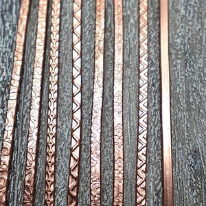 Handmade Textured Copper Jewelry Wire, Gallery Wire, 6 3/4'' - Etsy