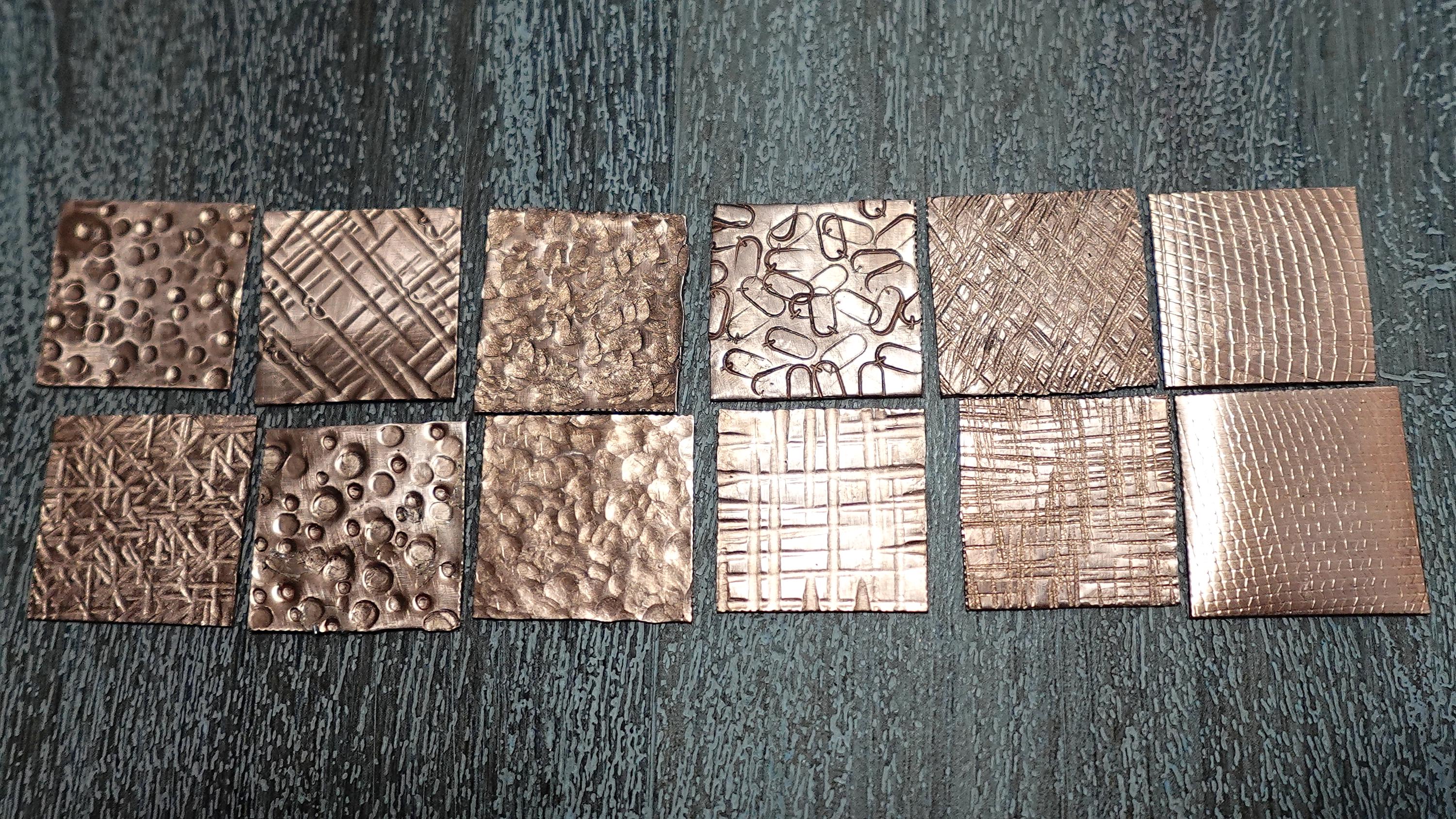 Hand-hammered Patterned Copper Sheet, Choose Your Size, Texture Copper ...