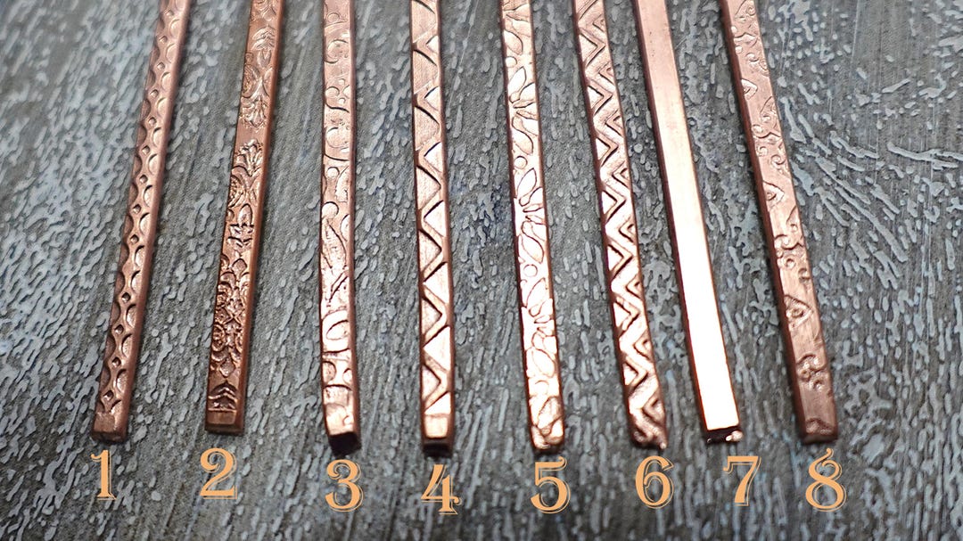 Handmade Textured Copper Jewelry Wire, Gallery Wire, 6 3/4'' - Etsy