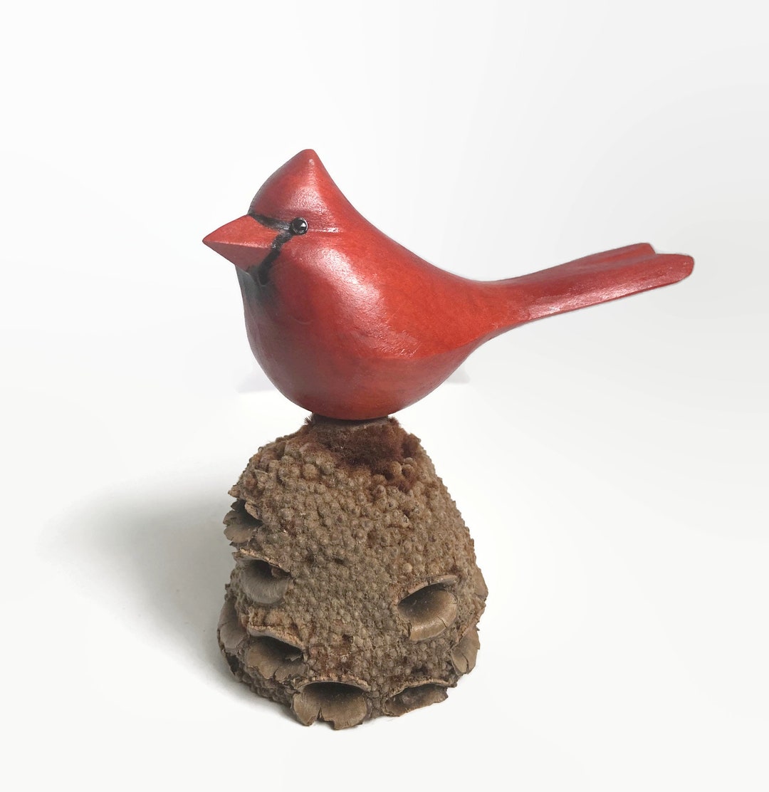 Cardinal Wood Carving, Gifts for Dad, Bird Gifts for Her, Wood Carving ...