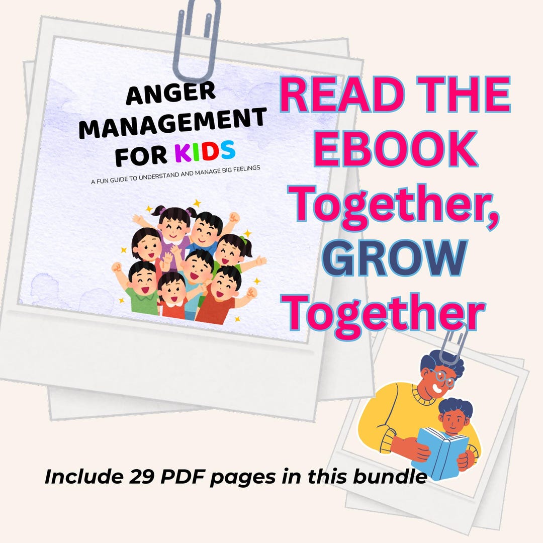 Anger Management Bundle for Kids | Printable Workbook PDF Pages | Mood ...