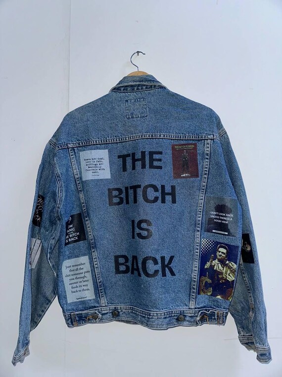 Vintage Denim Jacket with custom Bold and Sassy Quote… - Gem