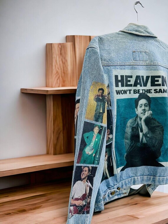 Vintage Denim Jacket with Dreamy Music-Inspired Graph… - Gem
