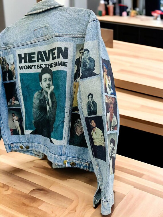 Vintage Denim Jacket with Dreamy Music-Inspired Graph… - Gem