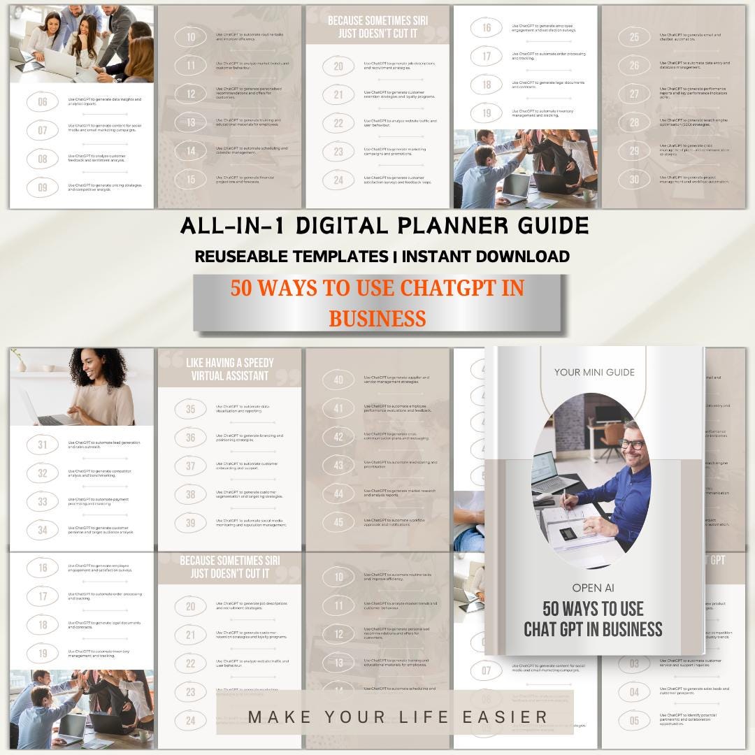 Chatgpt Business Guidebook, AI Implementation Tips, Business Strategy ...