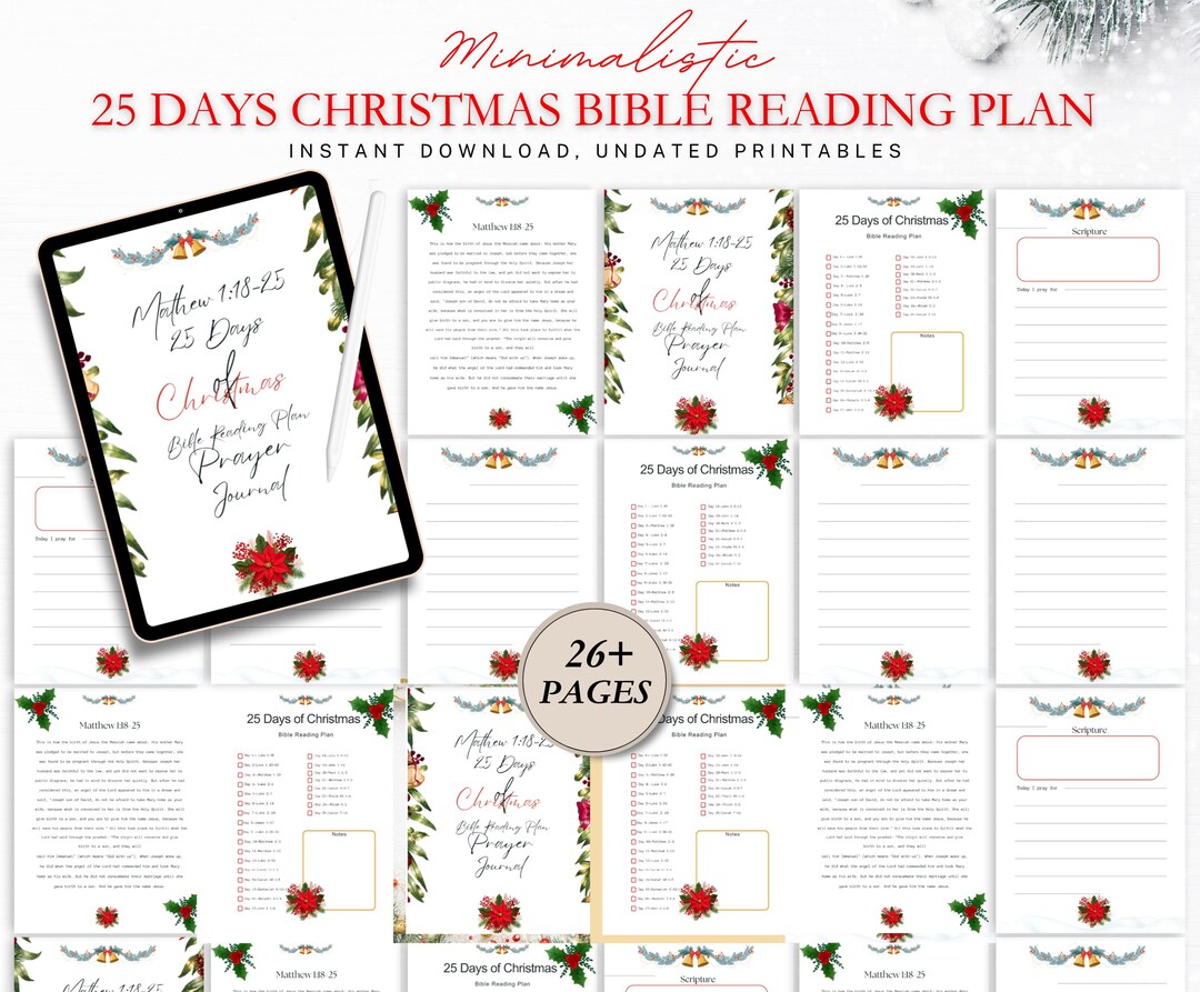 Christmas Bible Reading Plan | Prayer Journal, Scripture Study (PDF) - Etsy