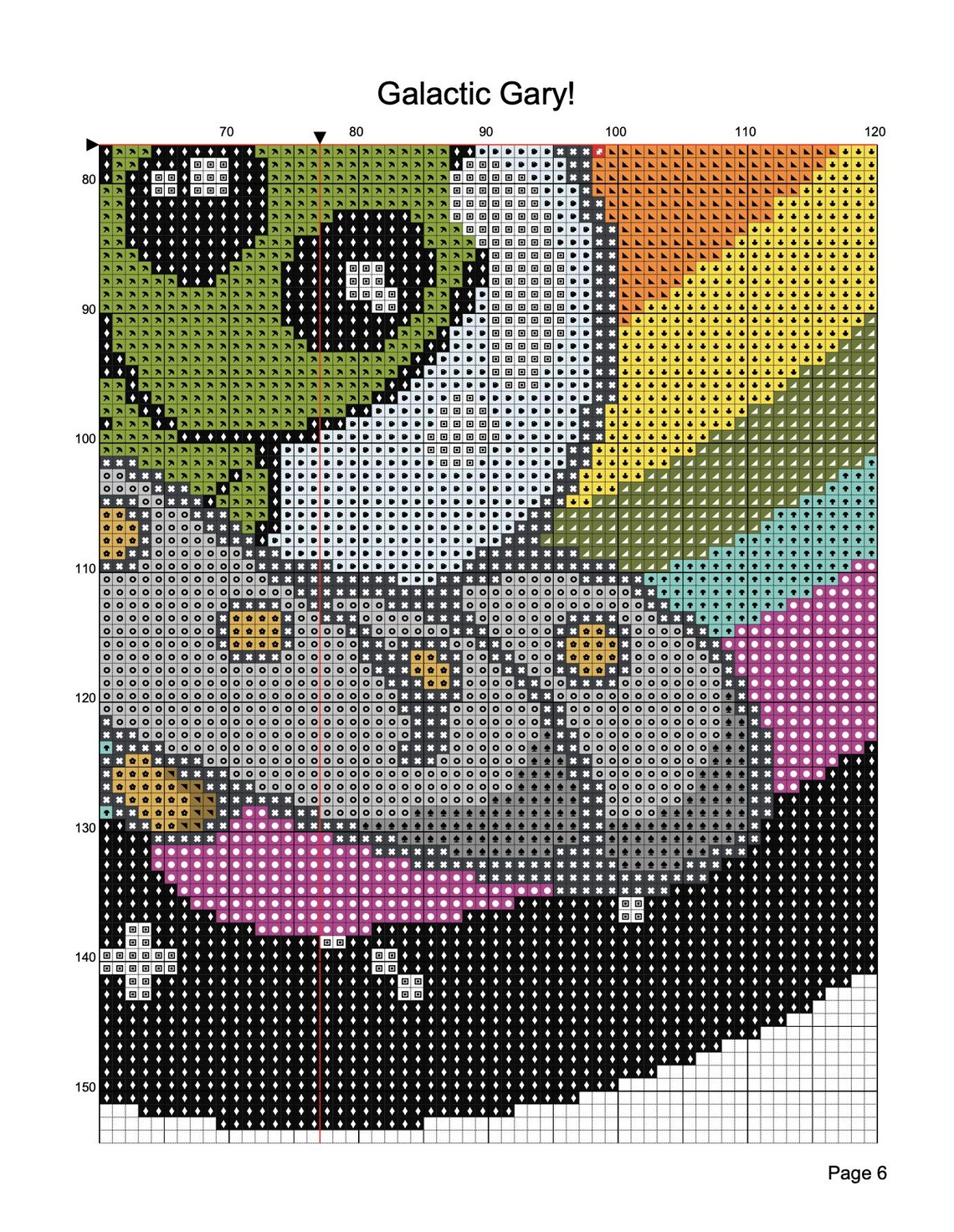 Galactic Gary! - Colorful Alien Outer Space Cross Stitch Pattern - Etsy
