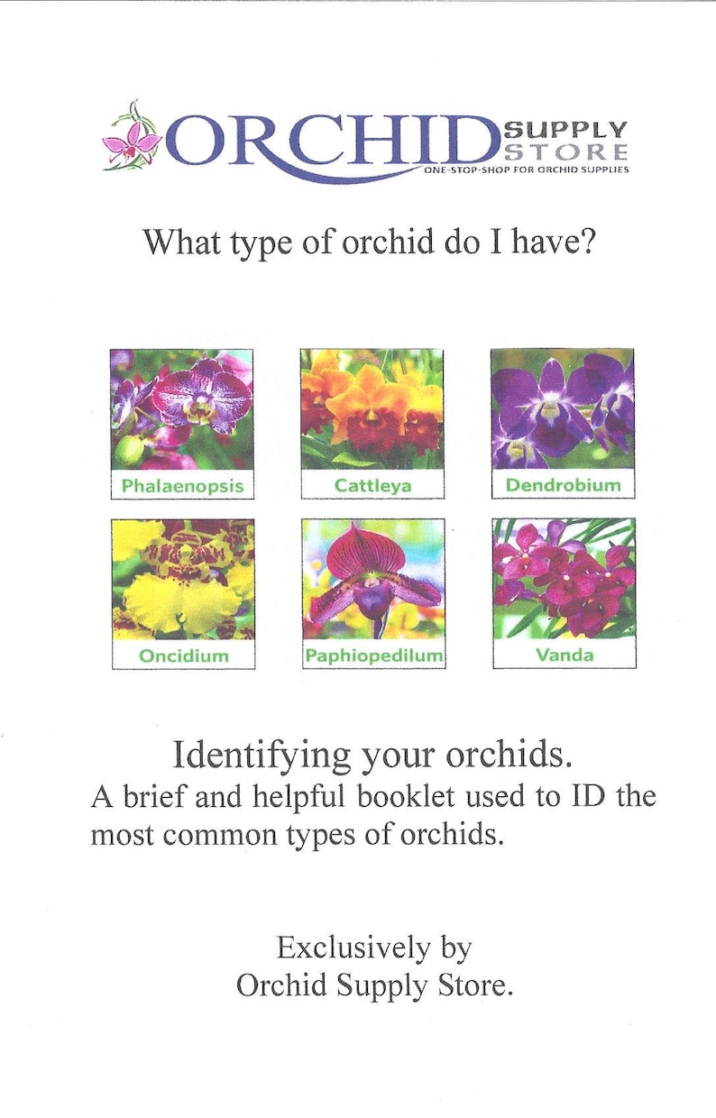 How to Identify Your Orchids Booklet - Etsy