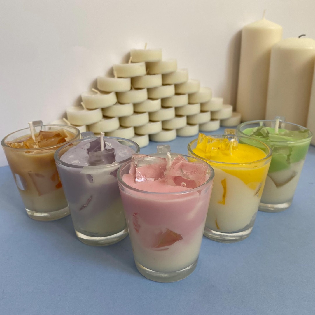 Mini Iced Drink Candles: Handmade Soy Wax Set - Pick 3 Scents - Etsy