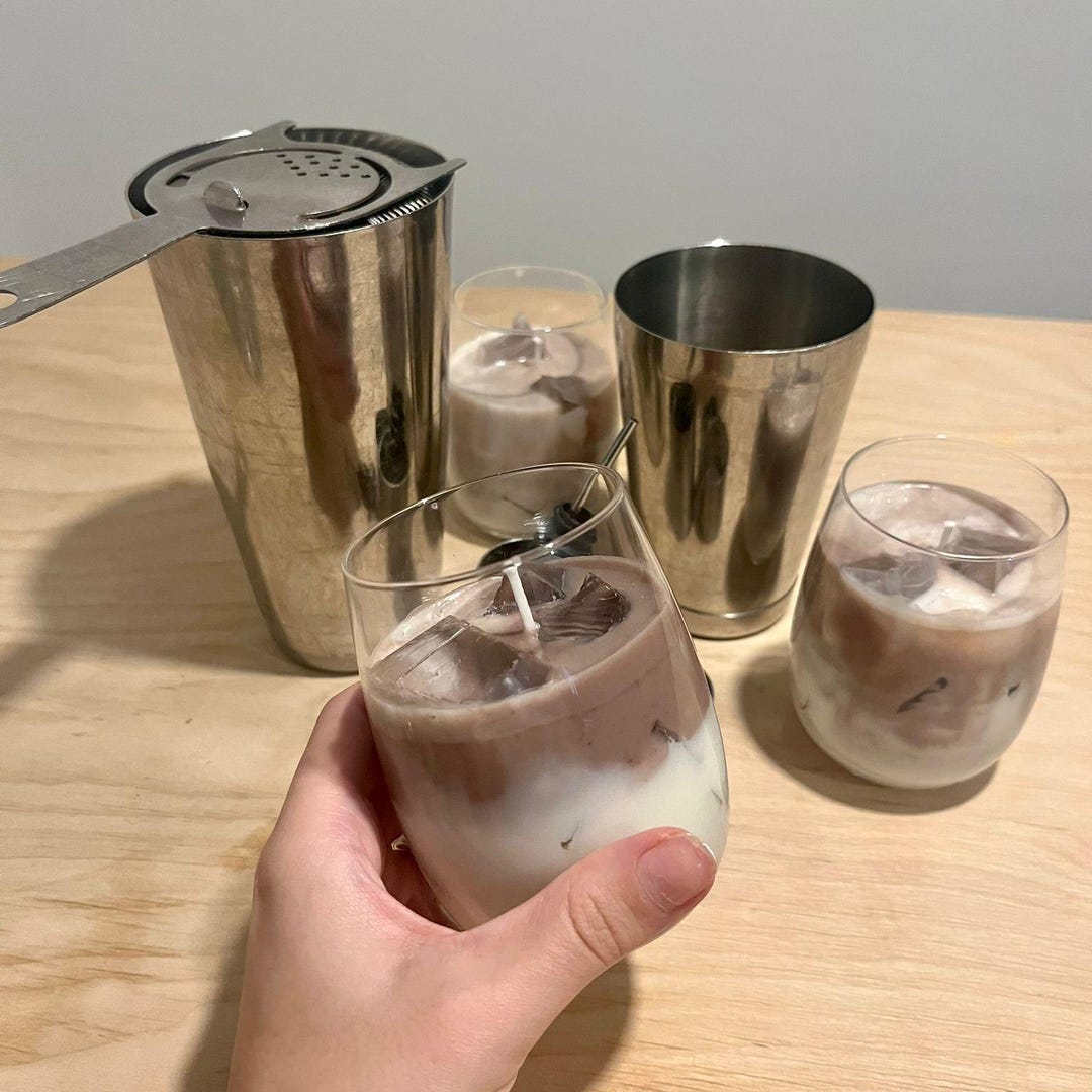 Handmade Iced Coffee Candle Realistic Soy Wax Coffee Decor Coffee Lover ...