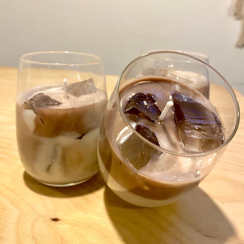 Handmade Iced Coffee Candle Realistic Soy Wax Coffee Decor Coffee Lover ...