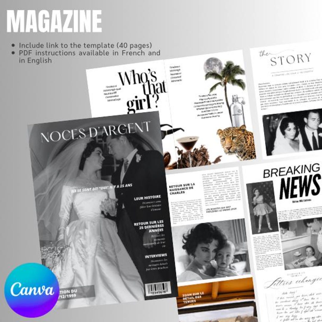 Editable Wedding Anniversary Magazine Template / 40 Page Wedding ...