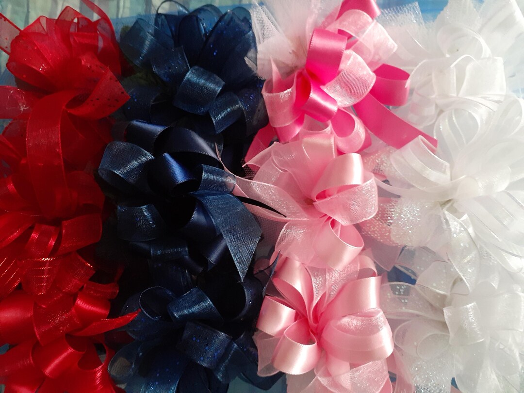 Premade Wrist Corsage Bases. Pkg. of 12, 4 Navy Blue, 4 Red, 4 Pink and ...