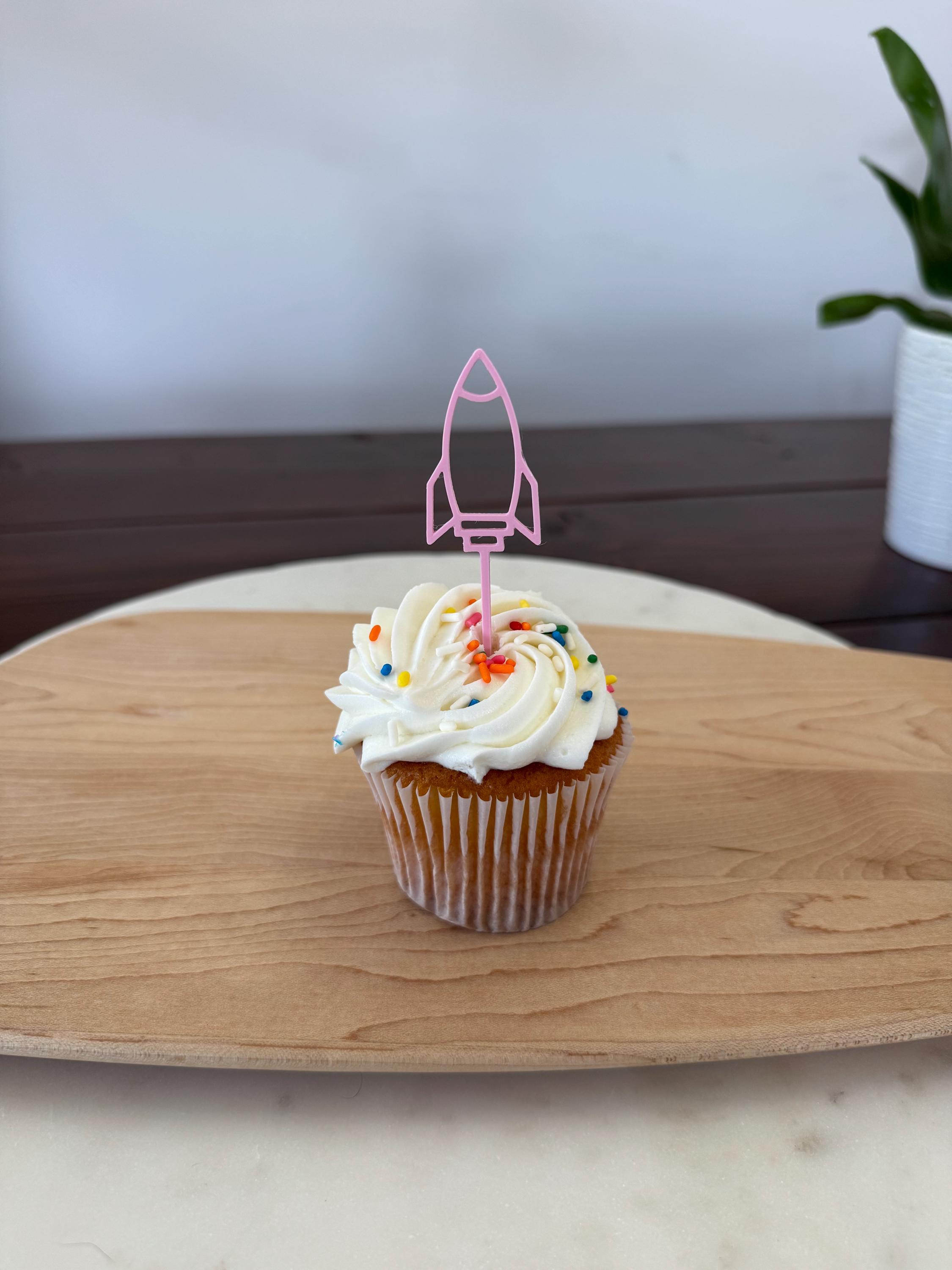 Rocket Ship Cupcake Toppers - Etsy