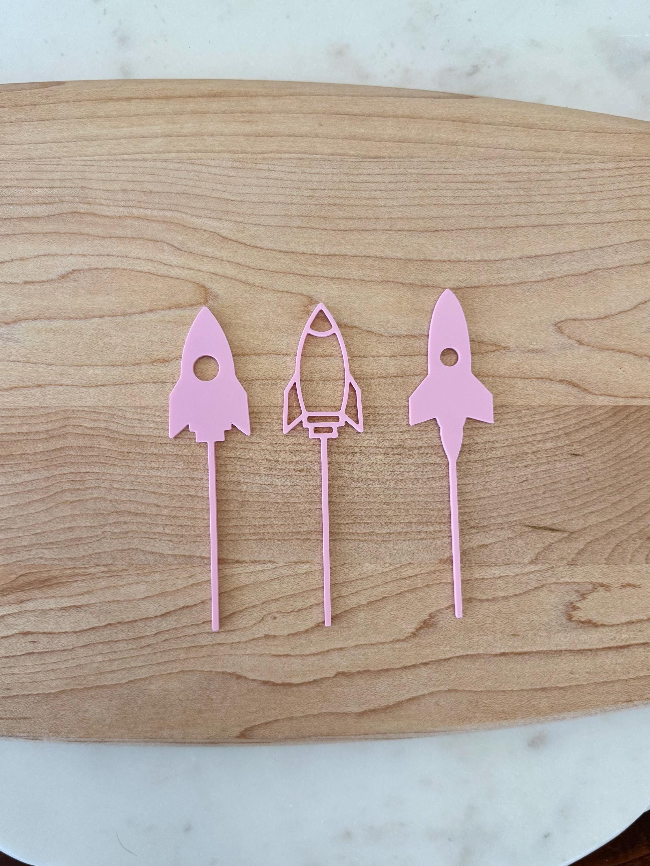Rocket Ship Cupcake Toppers - Etsy