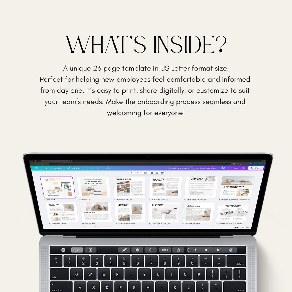 Employee Welcome Book Template | Minimal | Human Resources Manual ...