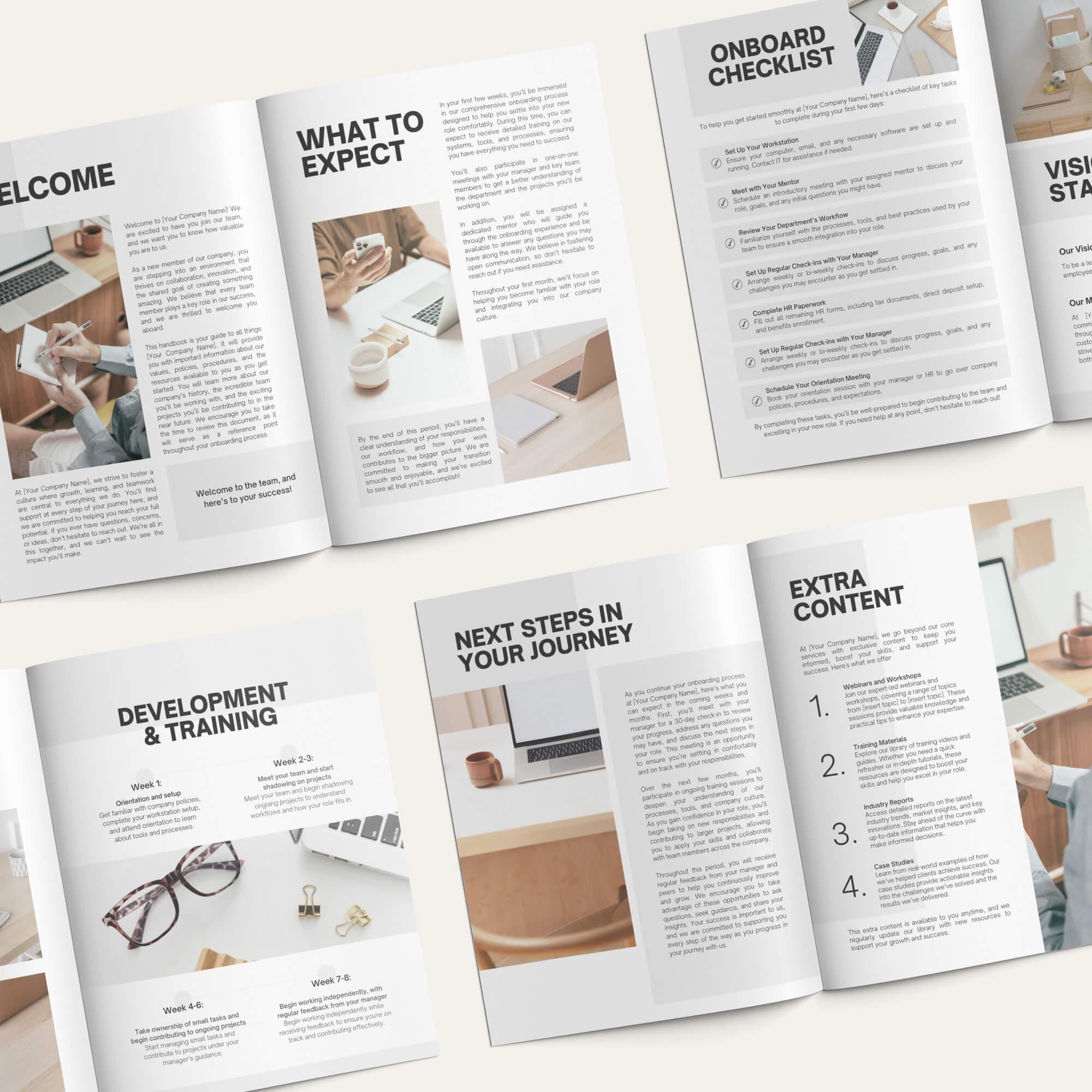 Employee Welcome Book Template | Minimal | Human Resources Manual ...