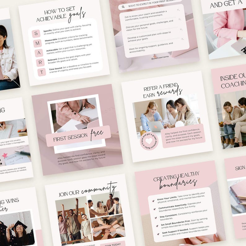 Coaching Instagram Post Templates | Life Coach Templates, Coaching ...