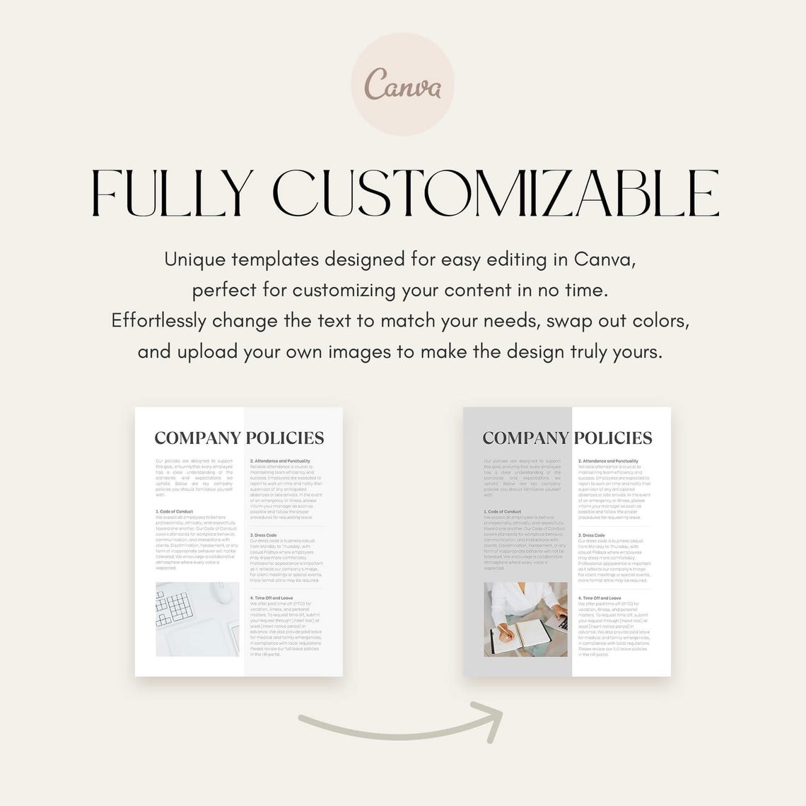 Employee Welcome Book Template | New Hire | Modern Employee Handbook ...