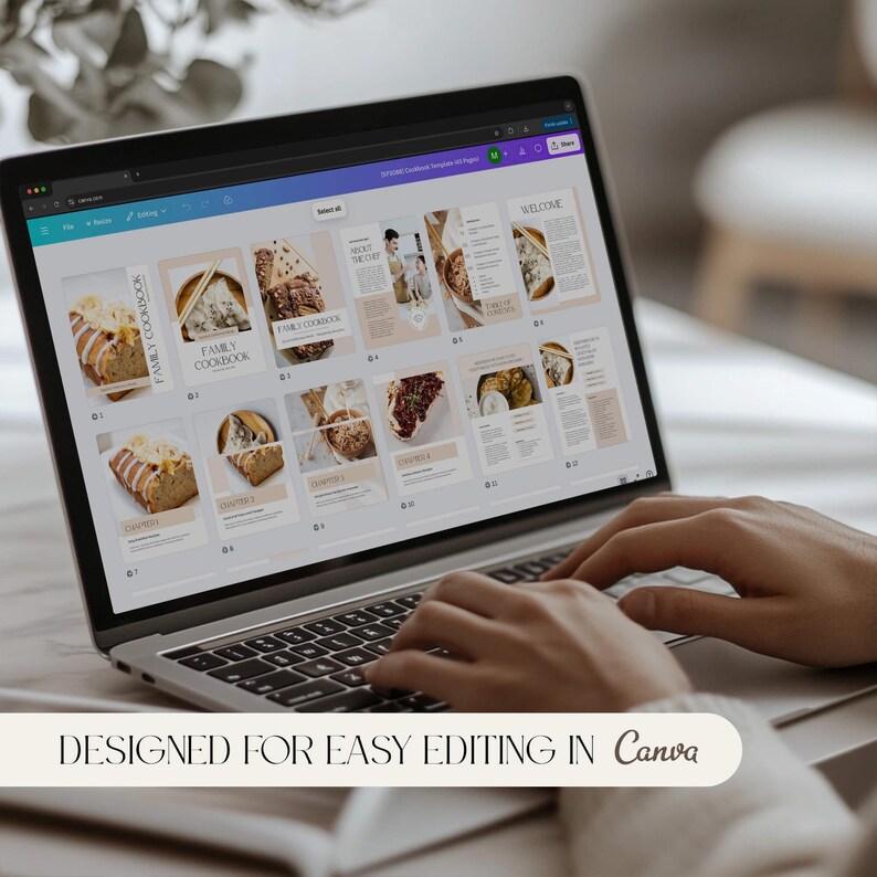 Cookbook Template | Recipes Book | Printable Family Cookbook | Canva ...