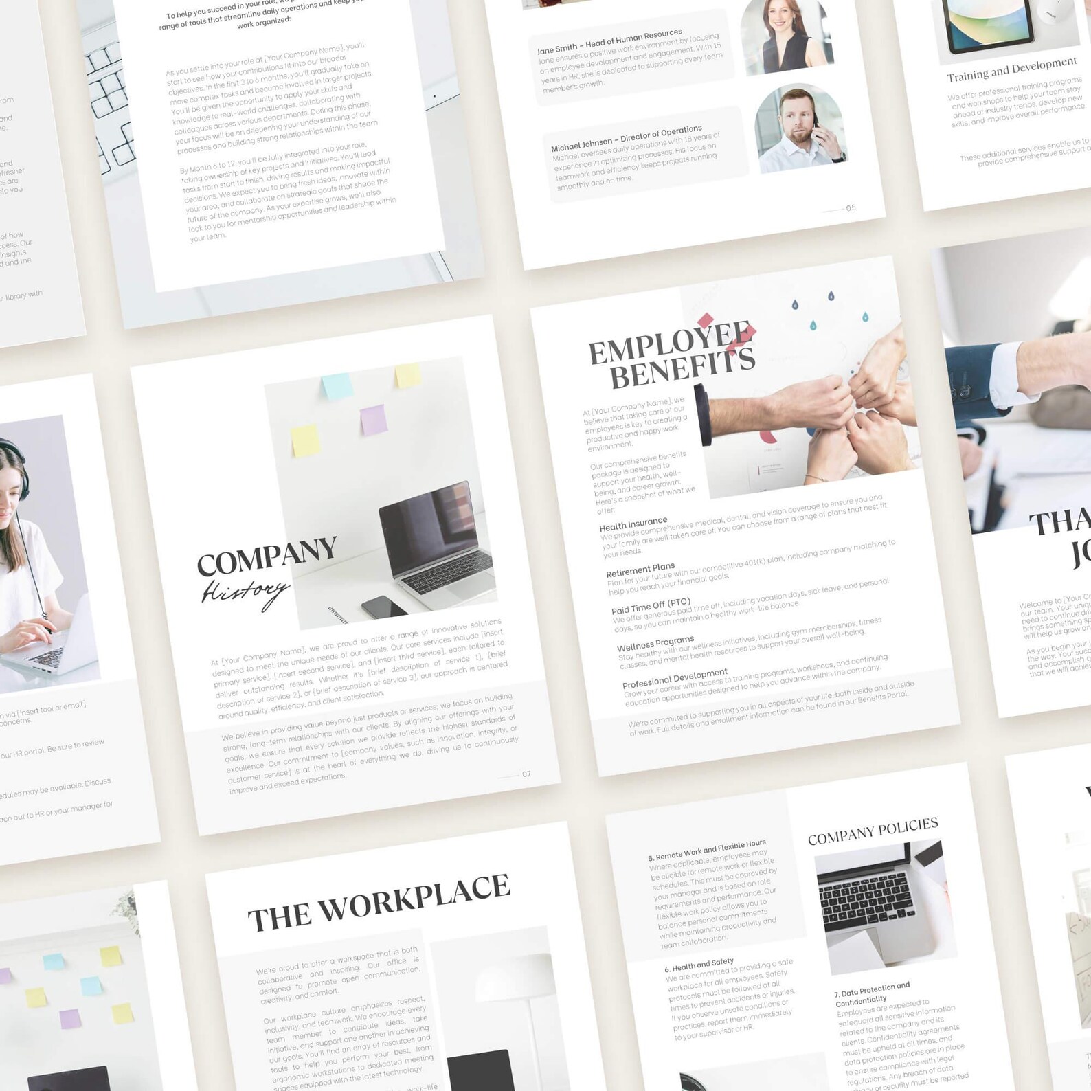 Employee Welcome Book Template | New Hire | Modern Employee Handbook ...