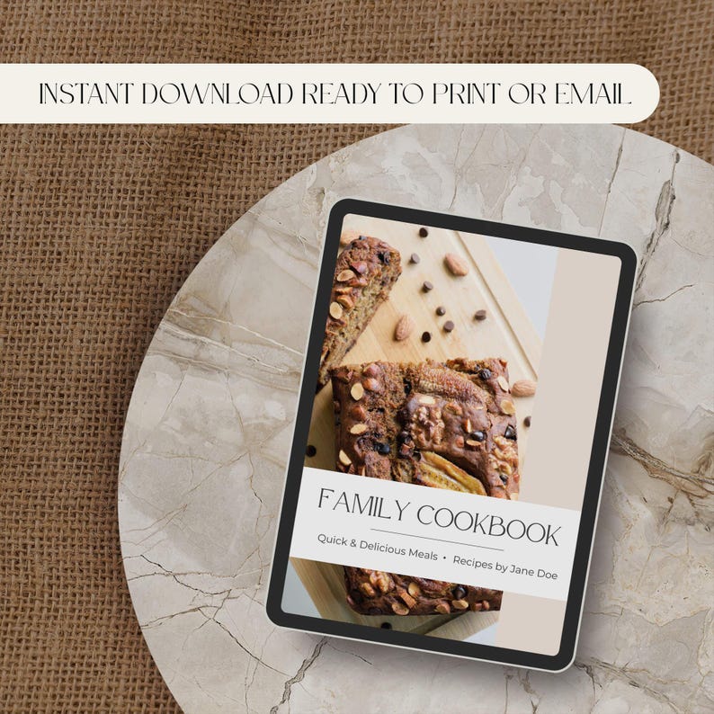 Cookbook Template | Recipes Book | Printable Family Cookbook | Canva ...