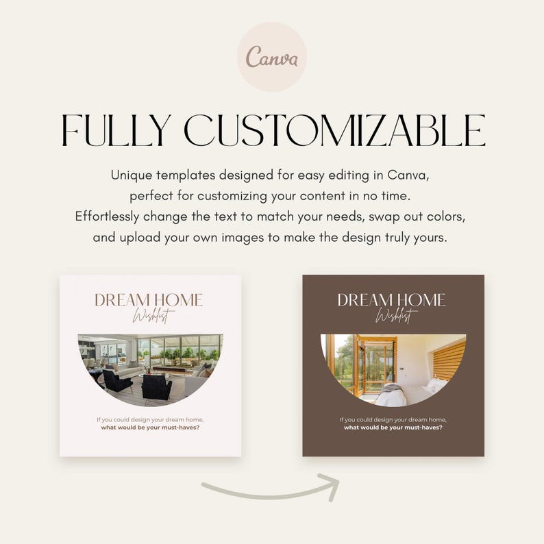 Real Estate Instagram Post Templates, Canva Realtor Marketing, Review ...