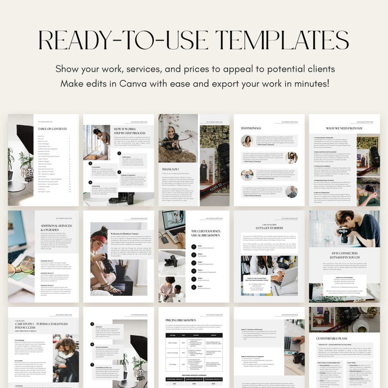 Services and Pricing Template | Photography Pricing Guide | Printable ...