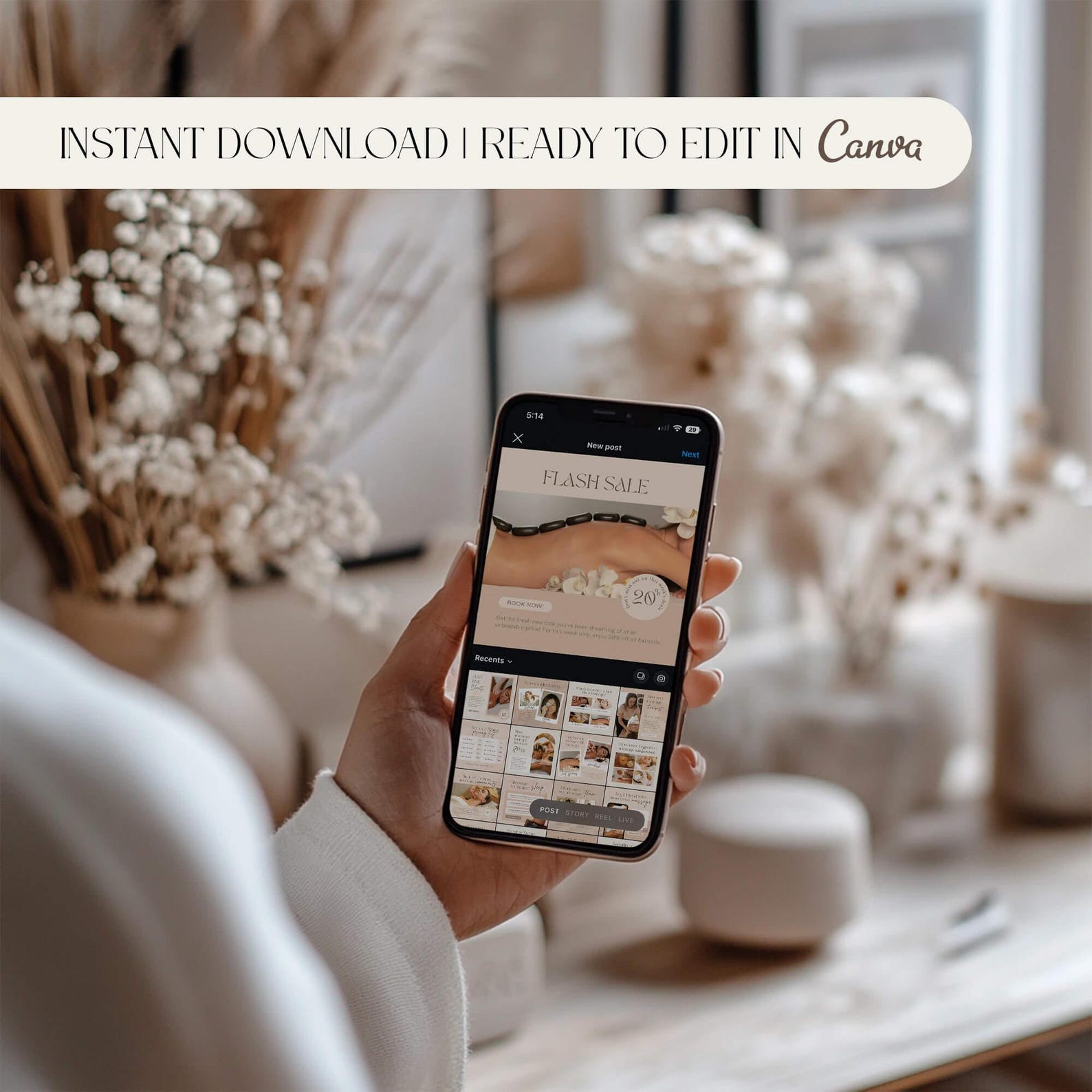 Massage Instagram Post Templates | Esthetician Beauty Spa Marketing ...
