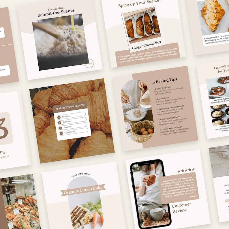 Bakery Instagram Post Templates | Café Coffee Bake Shop Cake Business ...