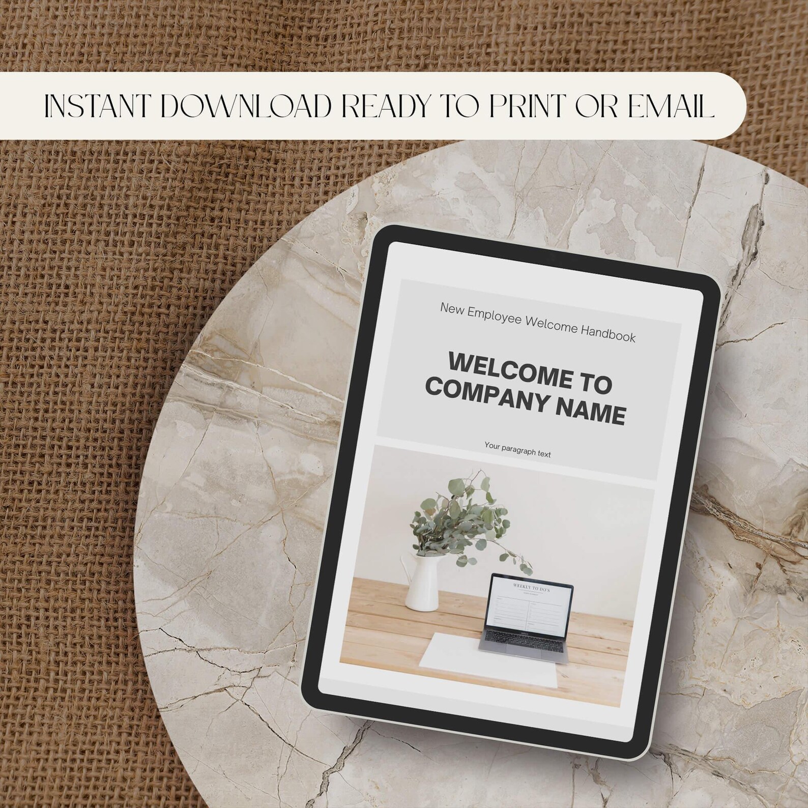 Employee Welcome Book Template | Minimal | Human Resources Manual ...
