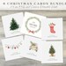 Printable Christmas Cards Bundle, DIY Santa Claus Christmas Cards ...