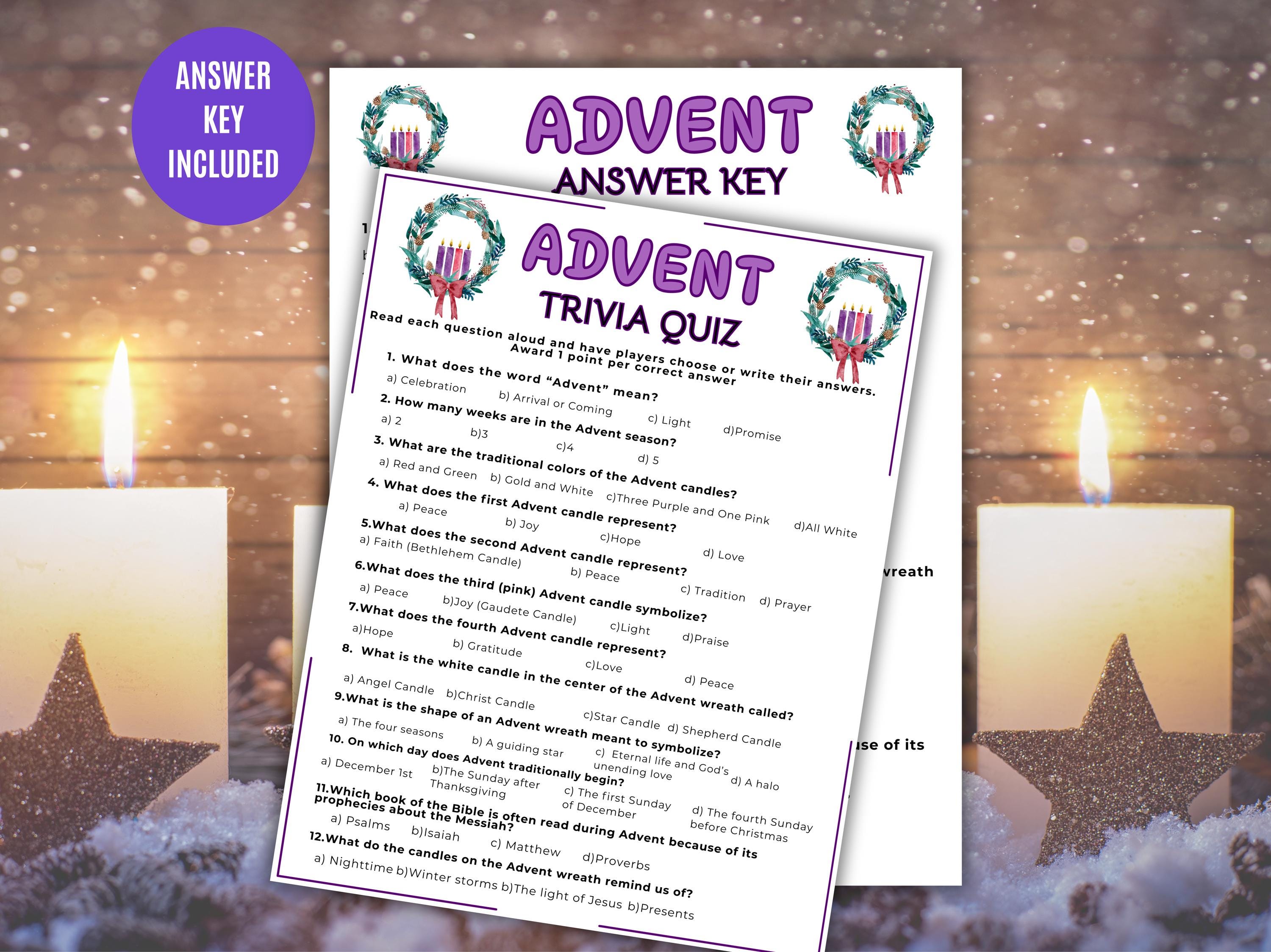 Advent Trivia Game, Sunday School Game, Women's Ministry Christmas ...