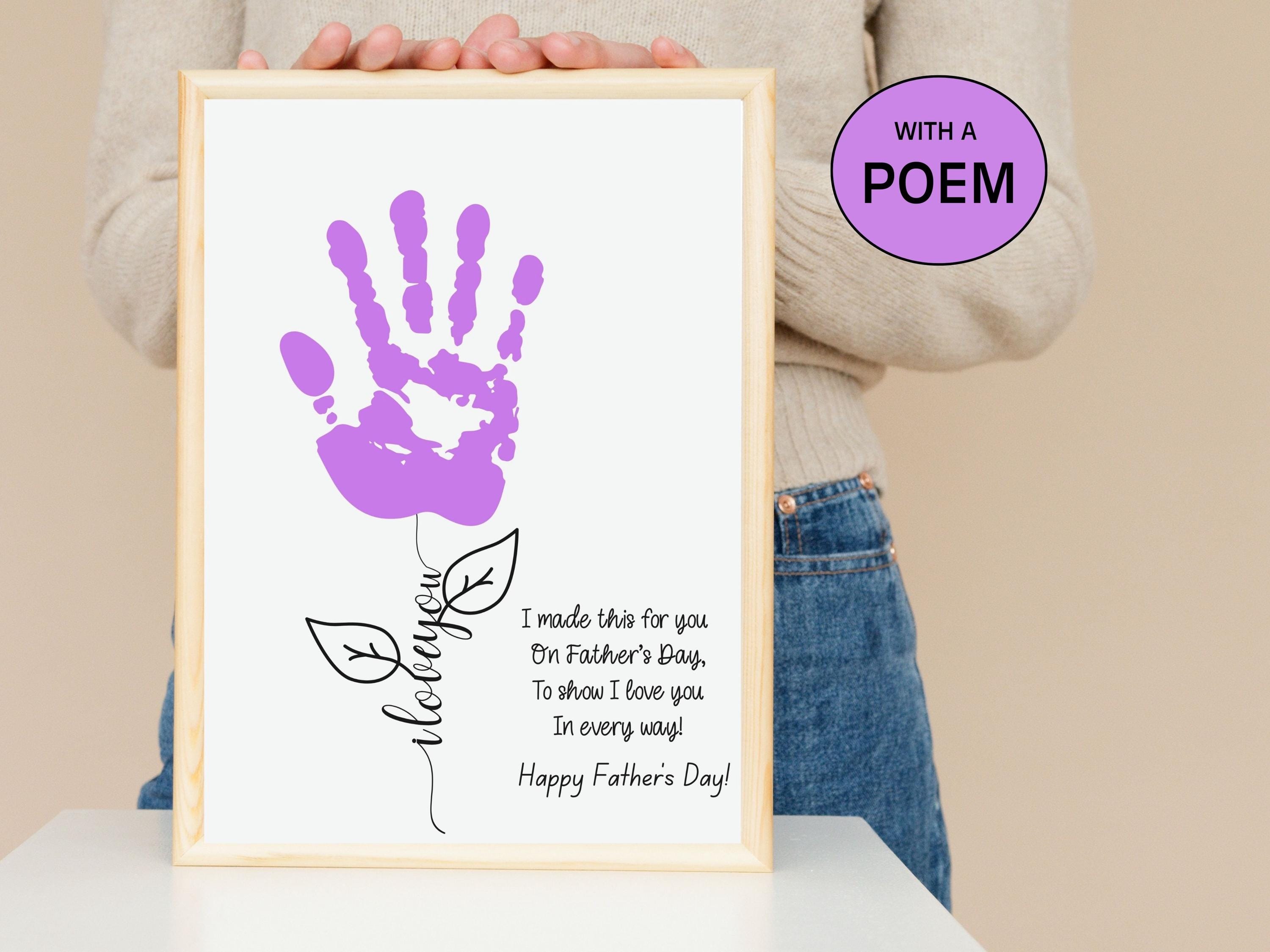 Father Handprint Art Poem, Father's Day Printable, Father's Day ...